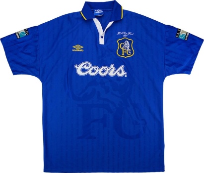 Umbro 1997 Chelsea Match Worn FA Cup Final Home Shirt - Football Shirt ...