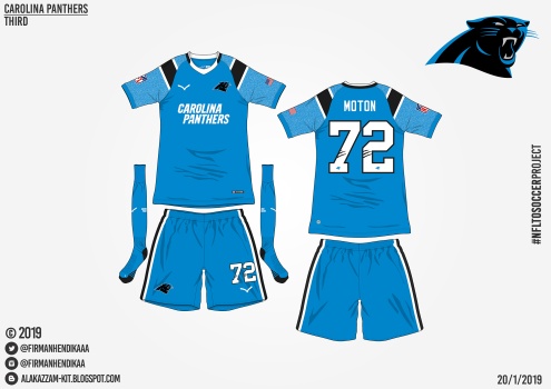 Carolina Panthers "NFL to Soccer" Football Kit Concept - Football Shirt ...