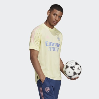 Adidas Arsenal Training Jersey - Yellow Tint - Football Shirt Culture ...
