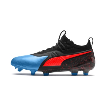 Puma One 19.1 Evoknit FG/AG Power Up - Bleu Azur / Red Blast / Black ...