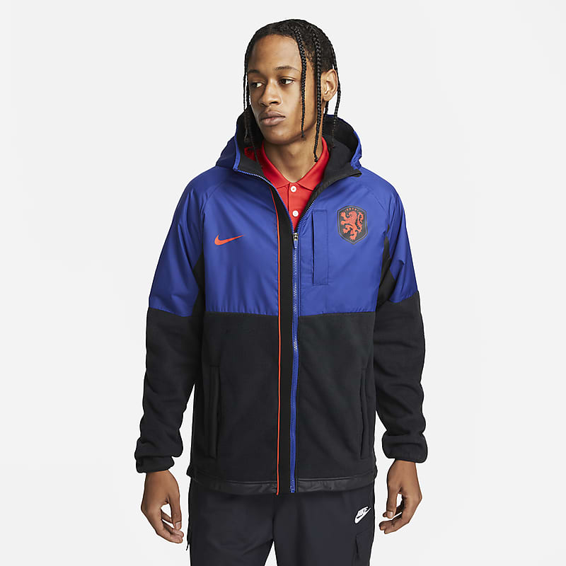 Netherlands AWF Winterized Full-Zip Football Jacket - Deep Royal Blue ...