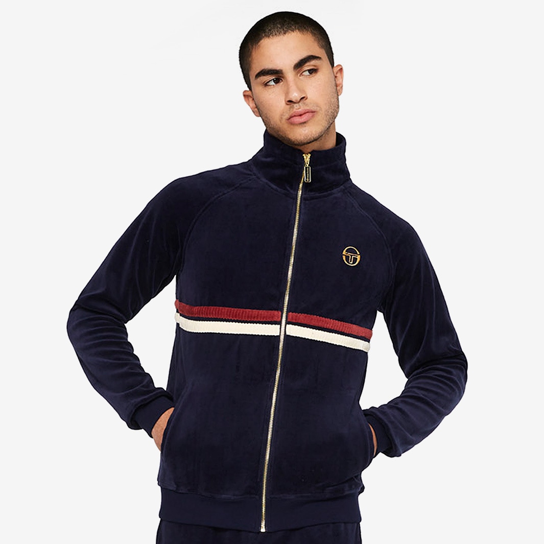 Sergio Tacchini Dallas Velour Track Top - Maritime Blue - Football ...