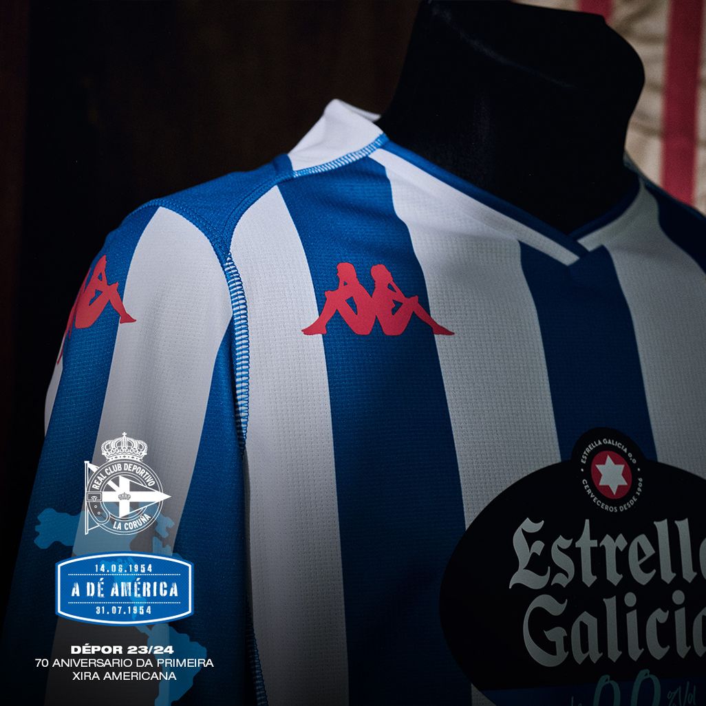 Deportivo La Coruña 2023-24 Kappa Home Kit - Football Shirt Culture ...