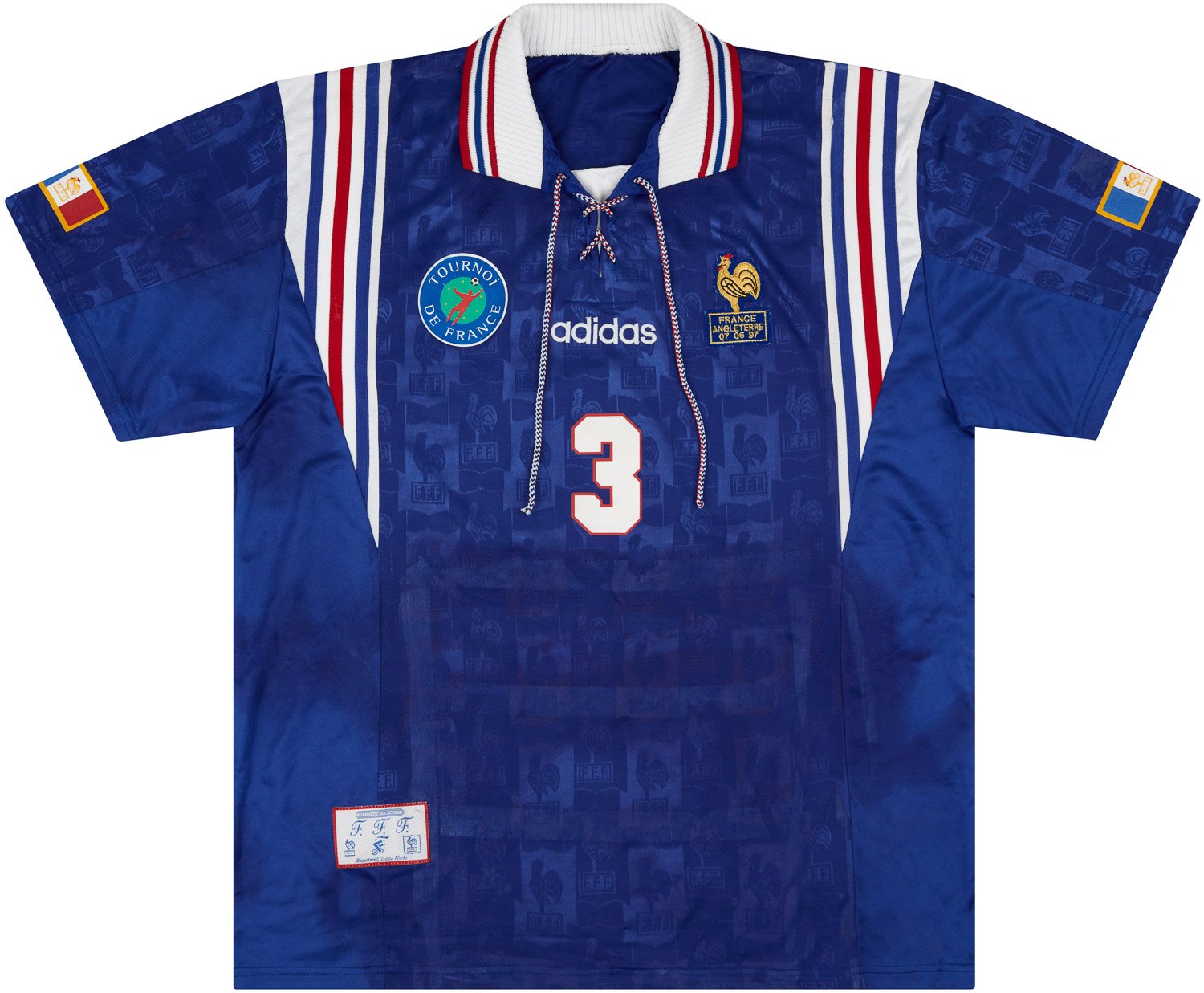 1997 France Match Worn Le Tournoi Home Shirt - Football Shirt Culture ...