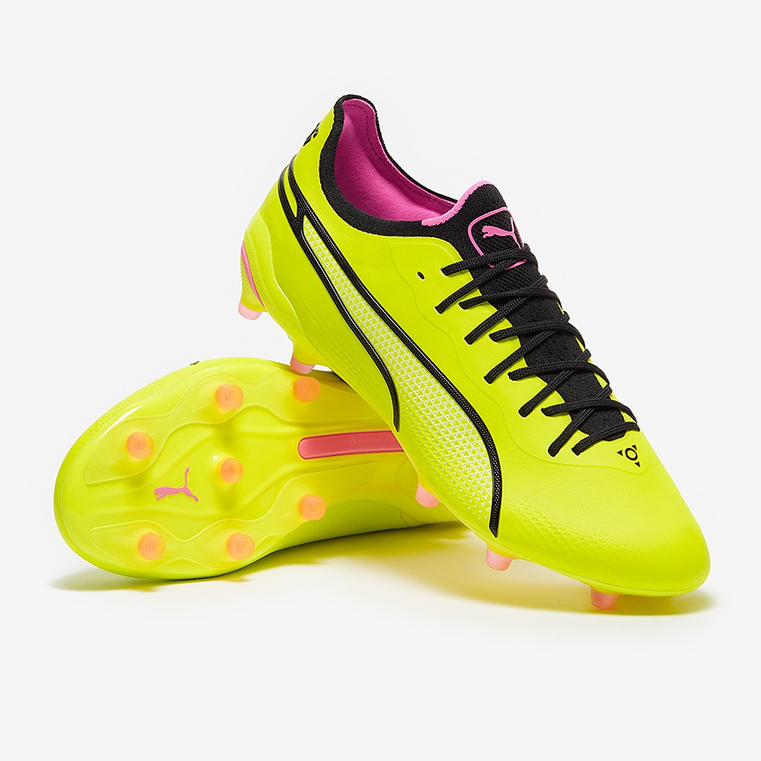 Puma King Ultimate FG/AG Phenomenal - Electric Lime / Puma Black / Poison Pink - Football Shirt ...