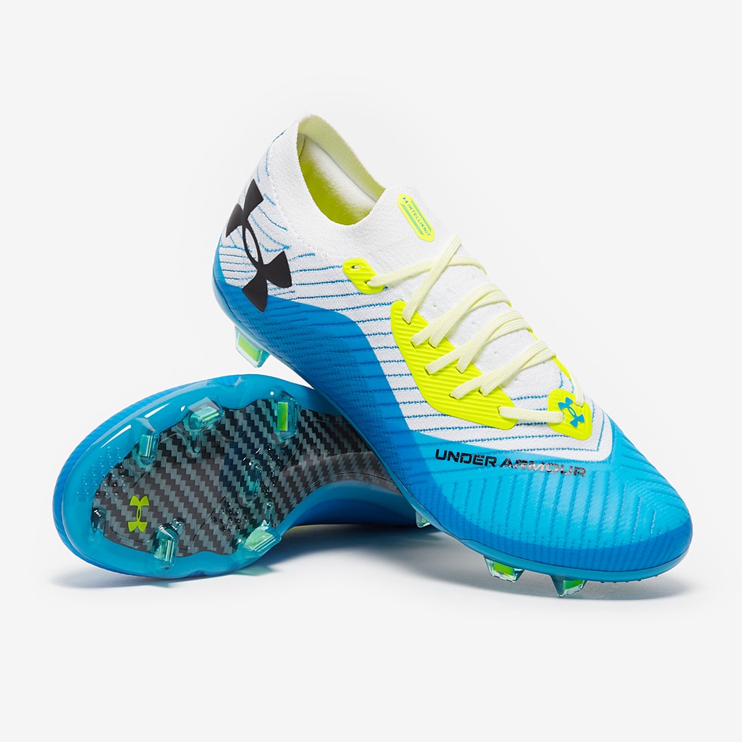 Under Armour Shadow Elite 2.0 FG - White / Capri / Black - Football ...