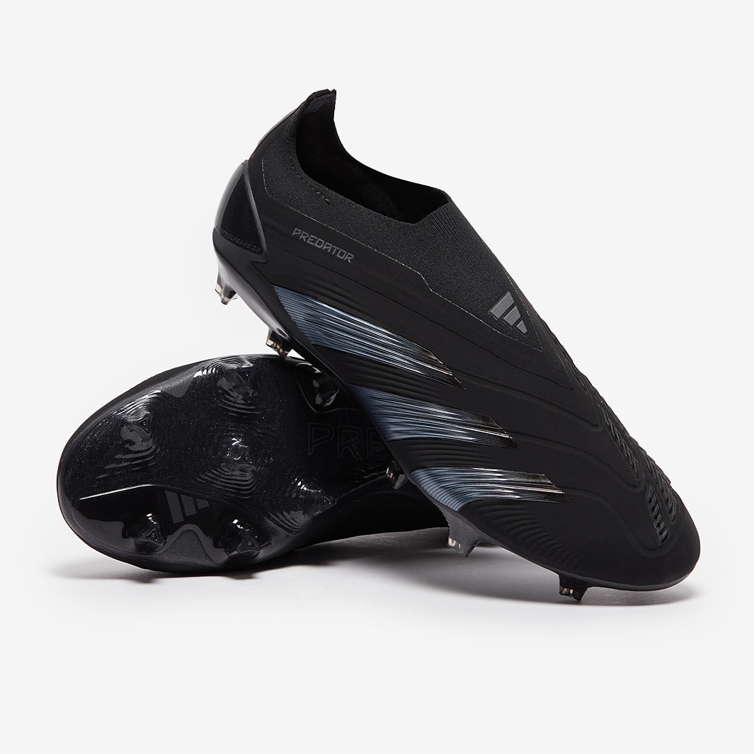 Adidas Predator Elite Laceless FG Nightstrike - Core Black / Core Black ...