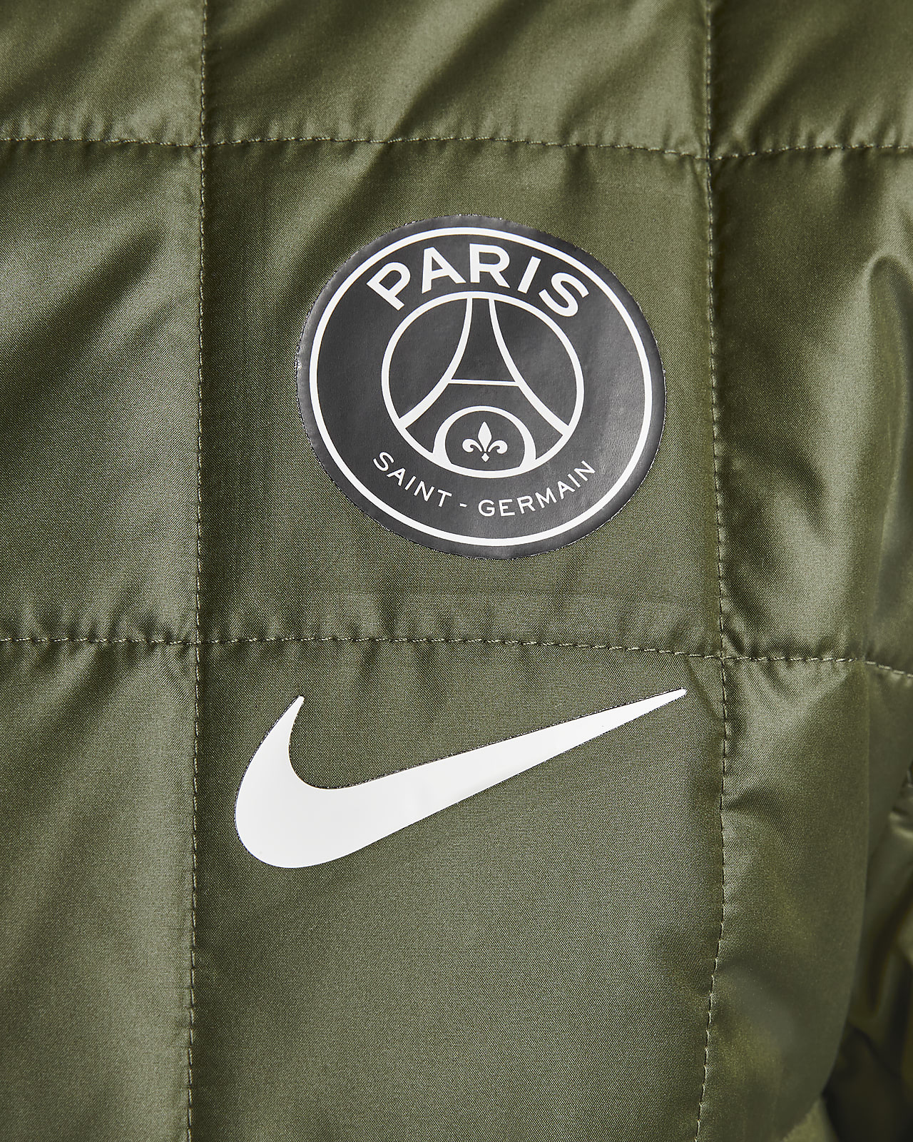 Paris Saint-Germain Fleece-Lined Hooded Jacket - Cargo Khaki / Black ...