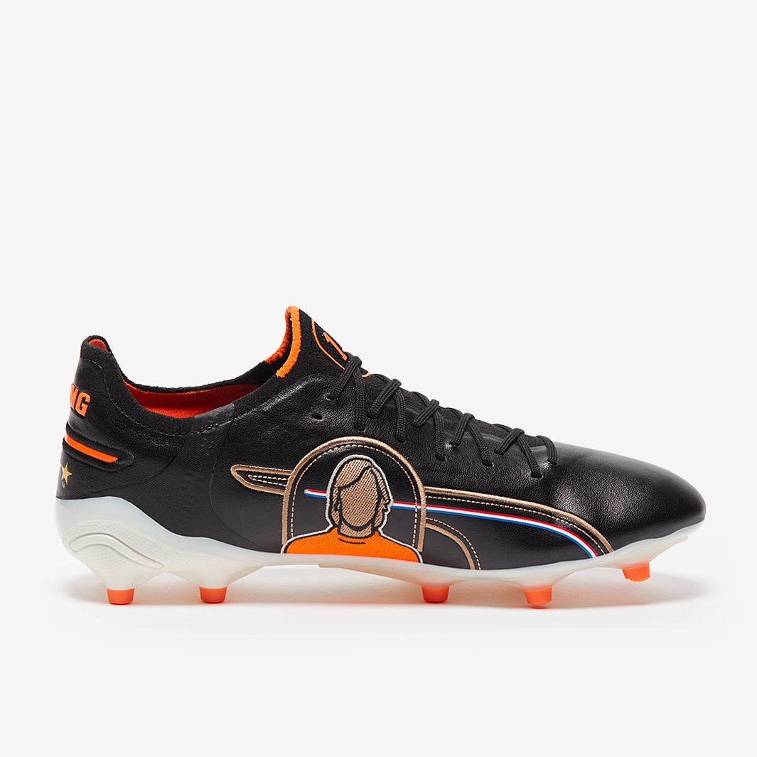 Puma King Ultimate Cruyff FG/AG - Black / White / Rickie Orange / Gold ...