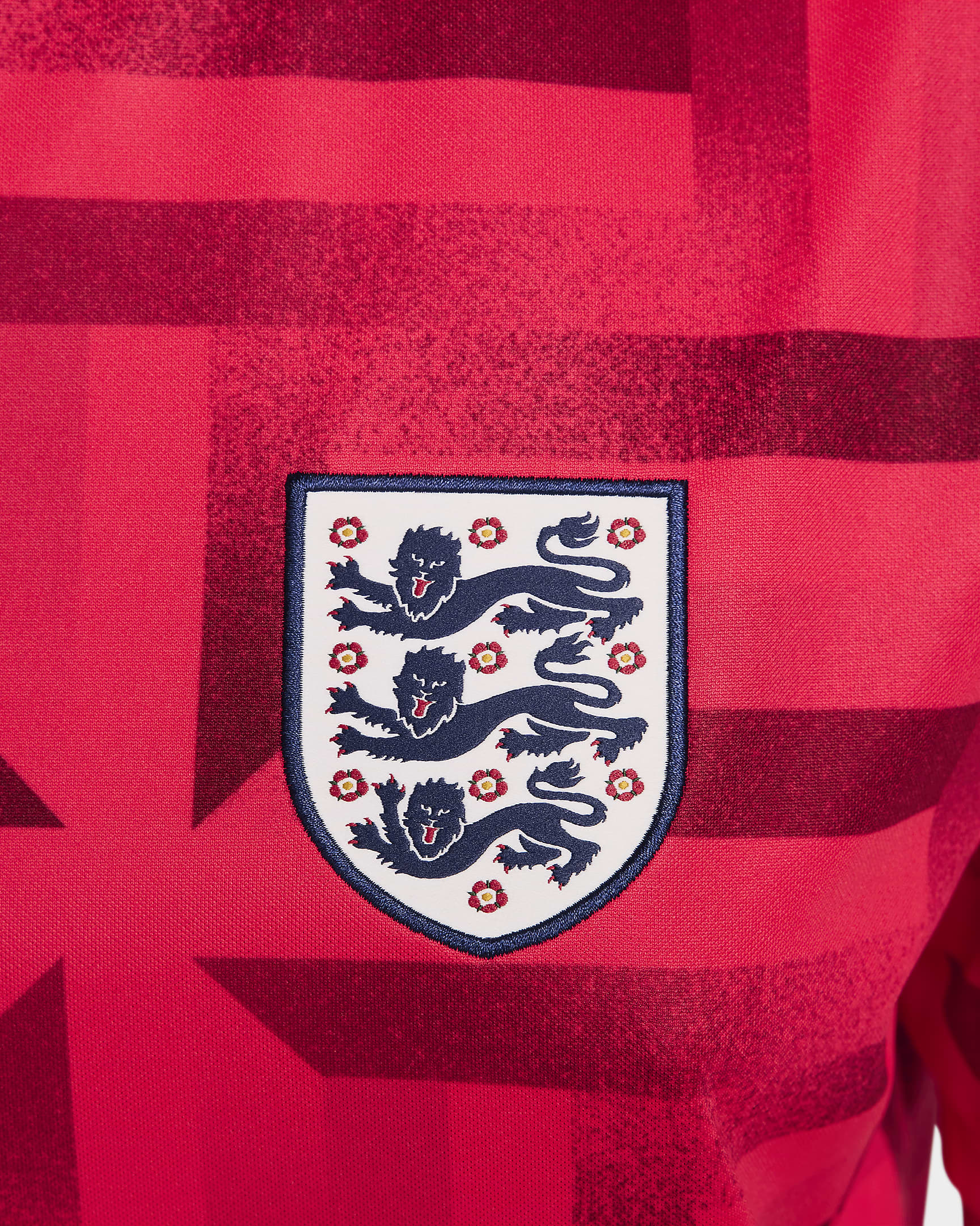 England 2024 Nike Pre-Match Shirt - Siren Red / Blue Void / White
