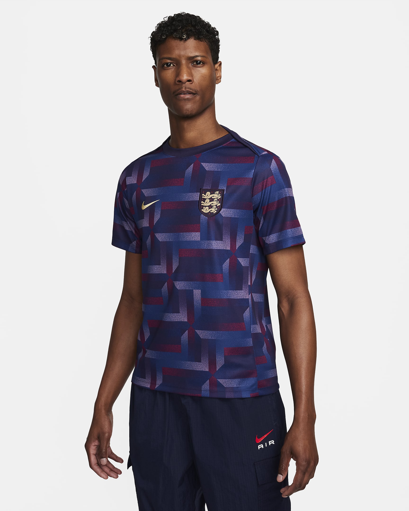 England 2024 Nike Pre-Match Shirt - Purple Ink / Purple Ink / Sesame ...