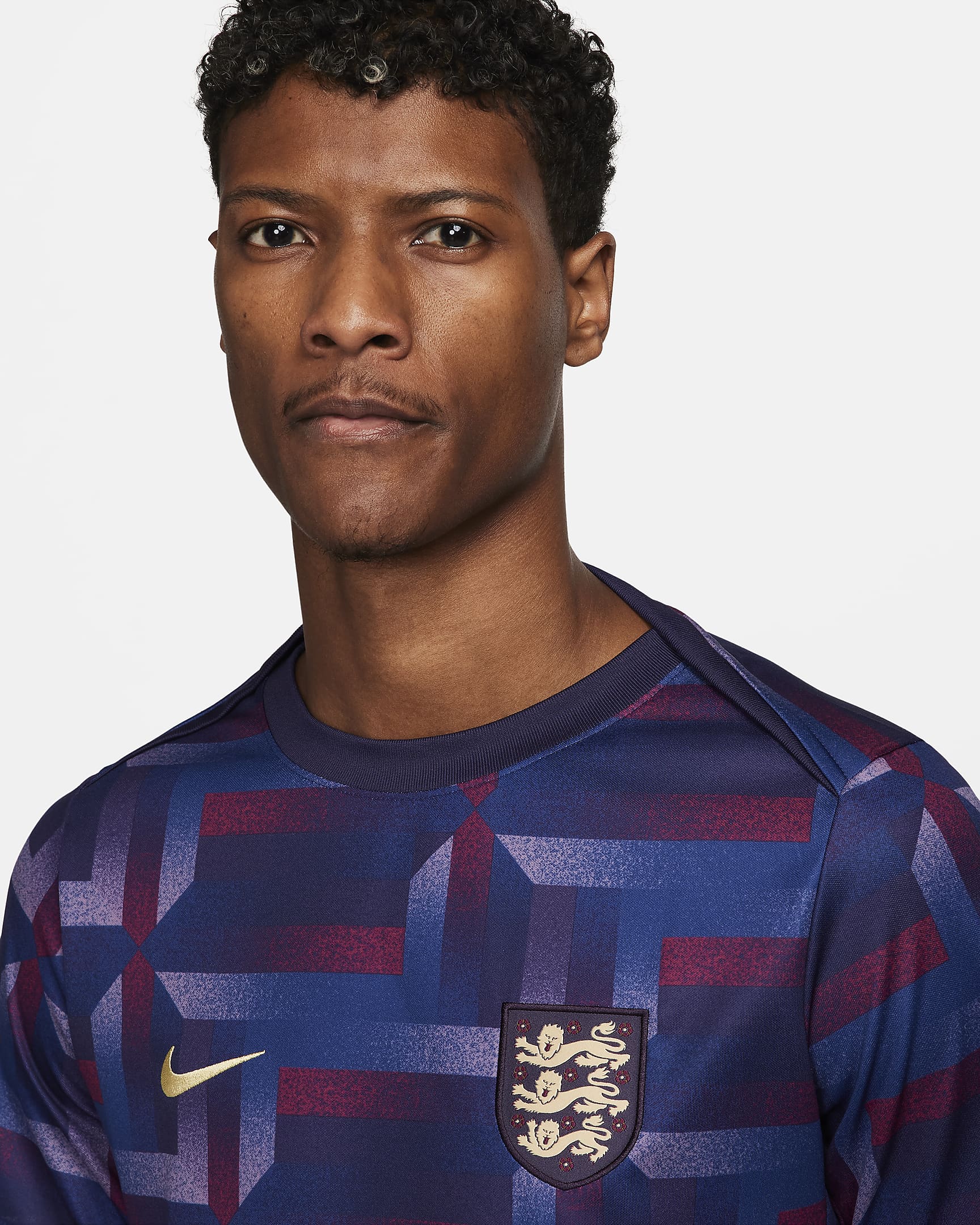 England 2024 Nike Pre-Match Shirt - Purple Ink / Purple Ink / Sesame ...