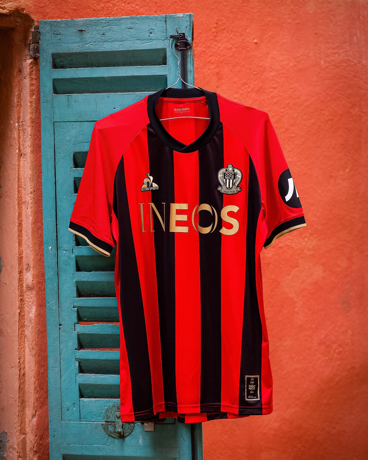 OGC Nice 24/25 Le Coq Sportif Home Kit - Football Shirt Culture ...