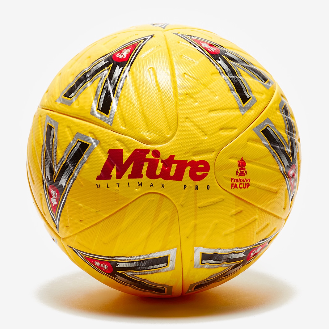 Mitre FA CUP Ultimax Pro 22/23 - Yellow / Black / FA Cup Red - Football ...