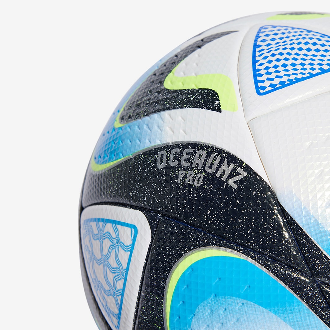 adidas Womens OCEAUNZ Pro World Cup Ball - White / Navy / Blue / Lucid ...