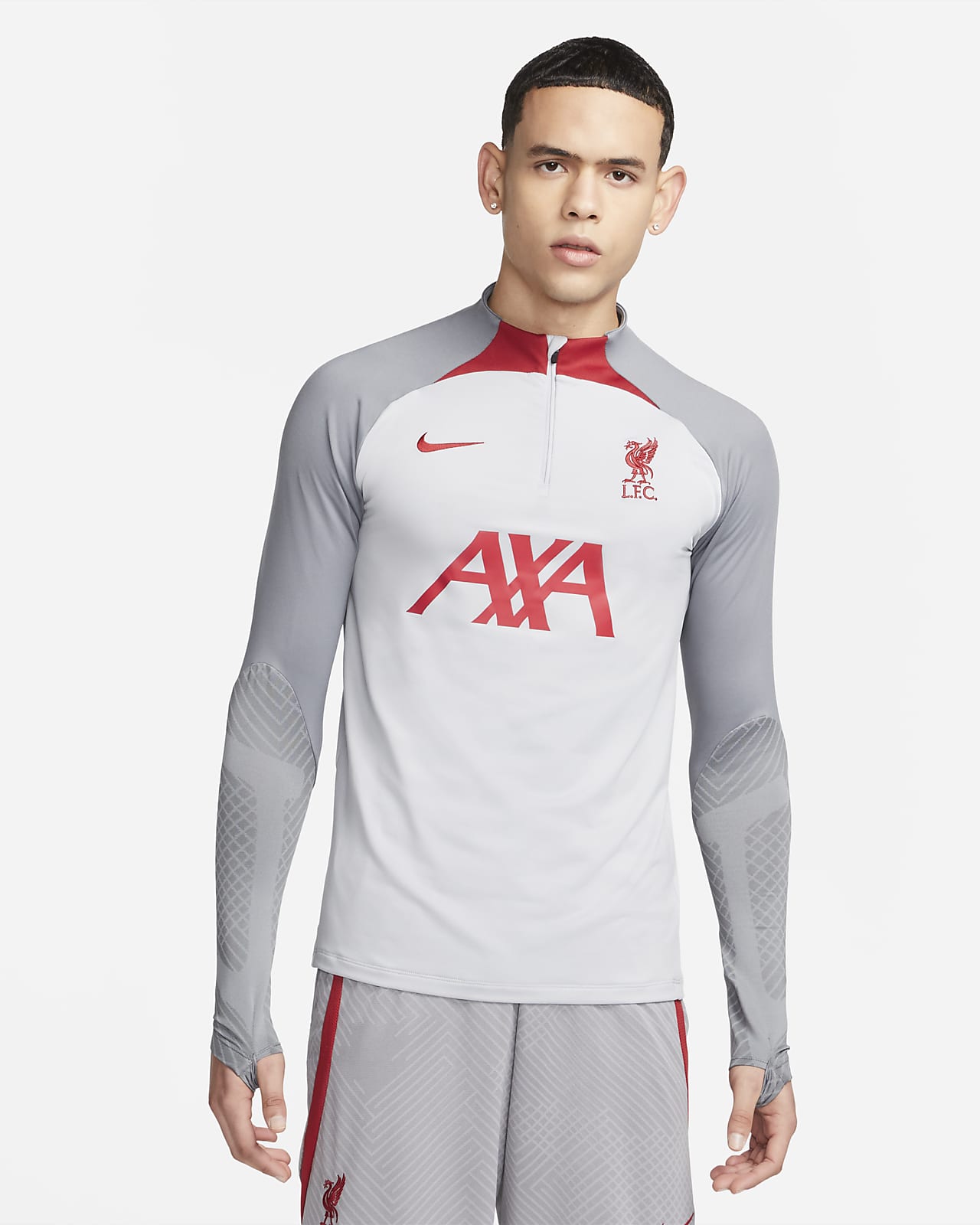 Liverpool F.C. Strike Nike Dri-FIT Football Drill Top - Wolf Grey ...
