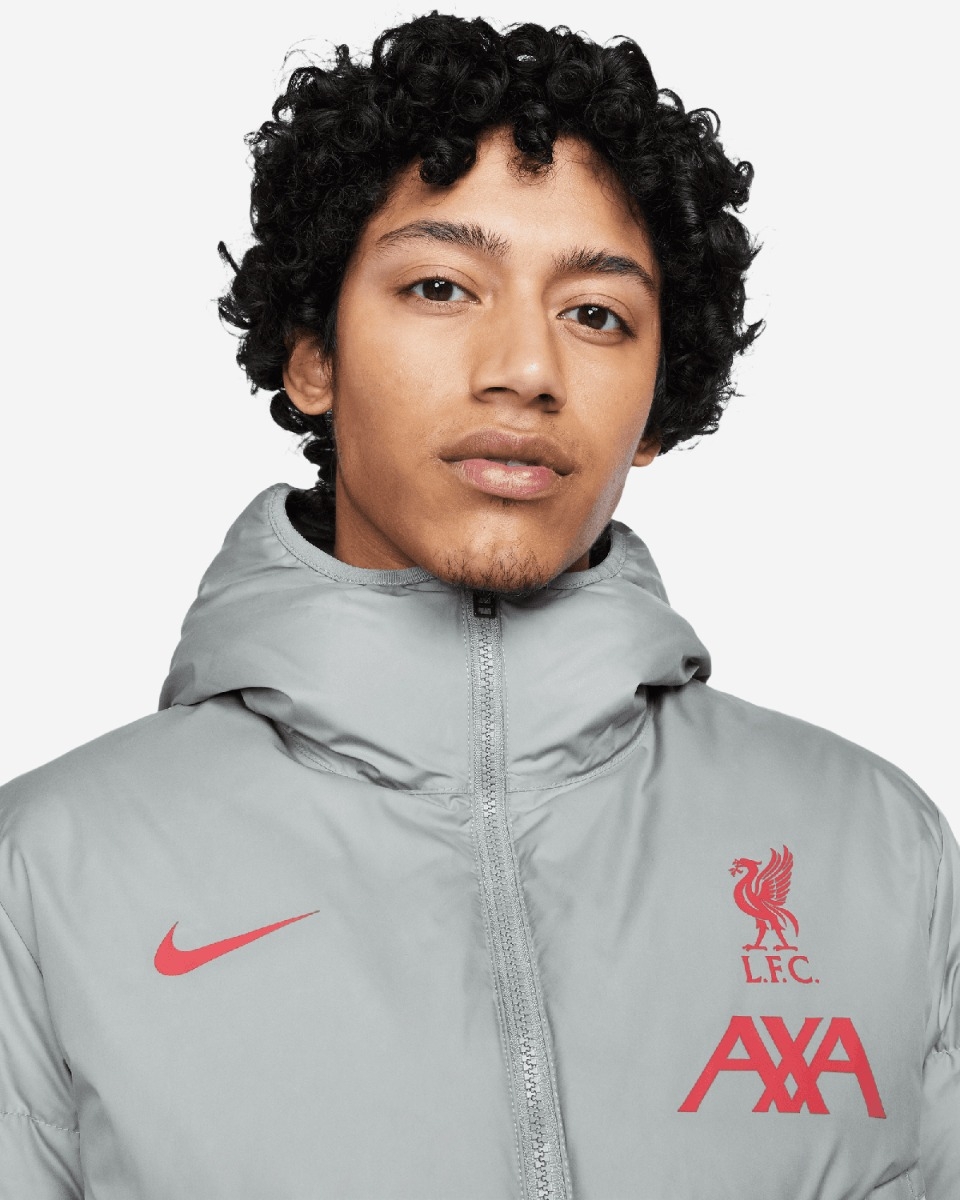 Liverpool F.C. Hooded Strike Jacket - Smoke Grey / Wolf Grey / Tough ...