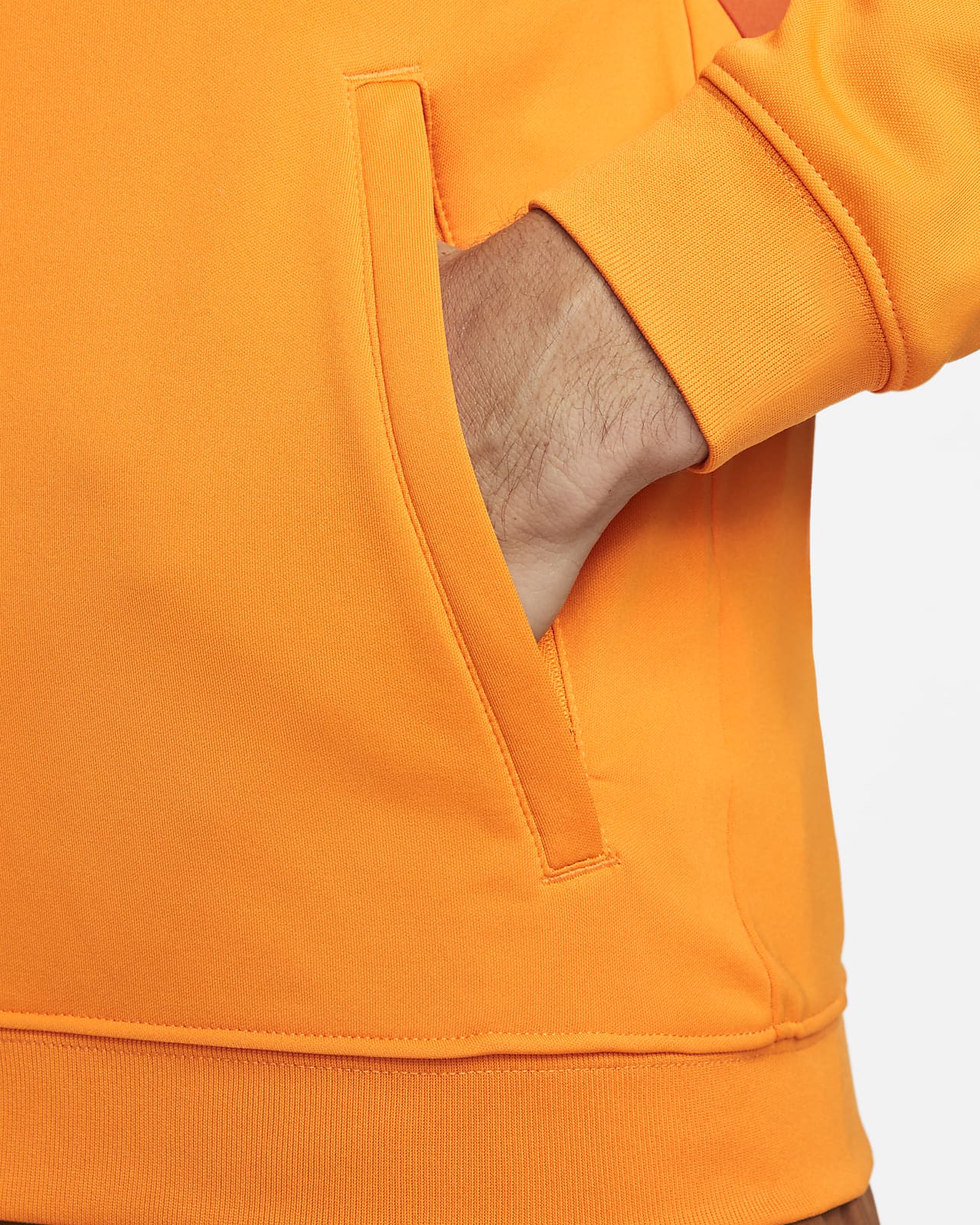 Netherlands Academy Pro Knit Football Jacket - Orange Peel / Campfire ...