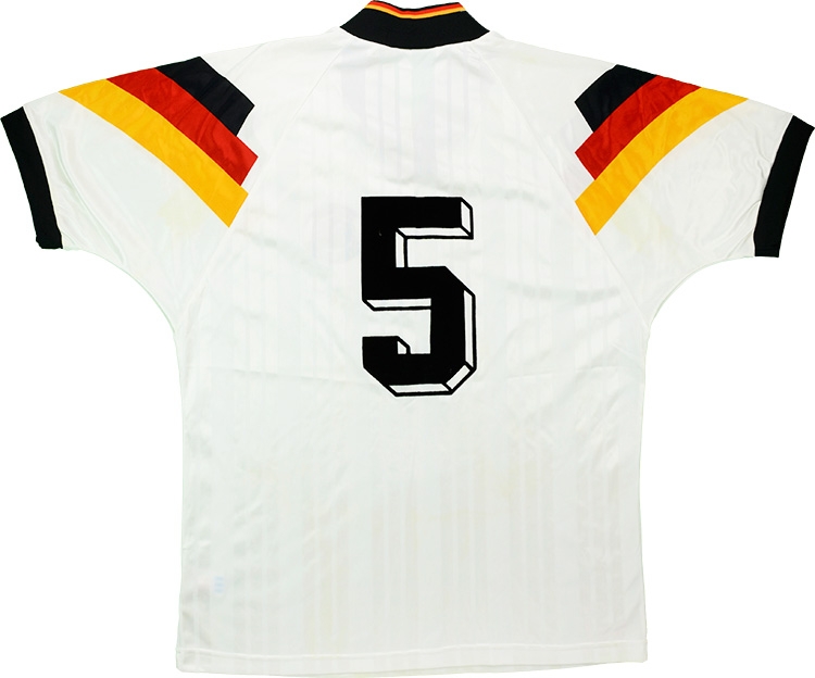 Adidas 1992 Germany Match Worn Home Shirt - Football Shirt Culture ...