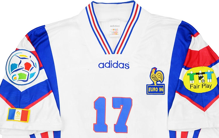 Adidas 1996 France Match Issue European Championship Away Shirt ...