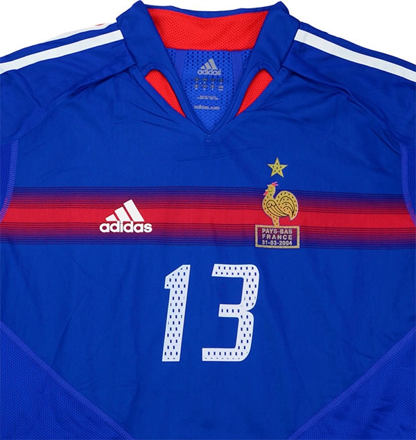 Adidas 2004 France Match Worn Home Shirt - Football Shirt Culture ...