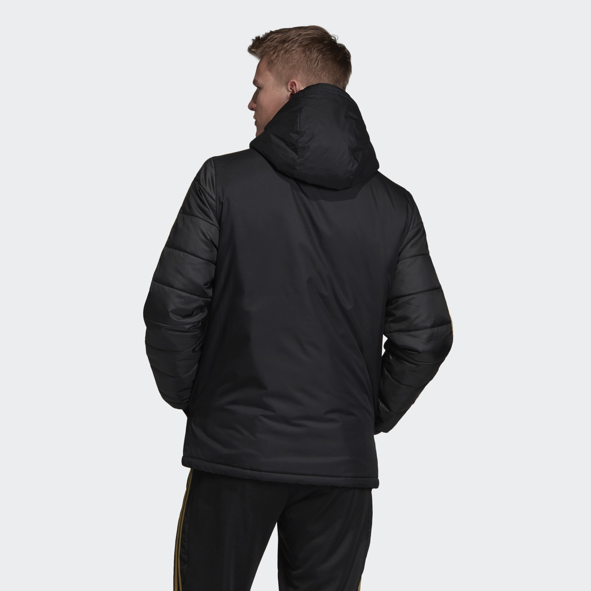 Adidas 2019-20 Real Madrid Winter Jacket - Black / Dark Football Gold ...