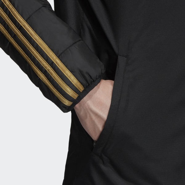 Adidas 2019-20 Real Madrid Winter Jacket - Black / Dark Football Gold ...