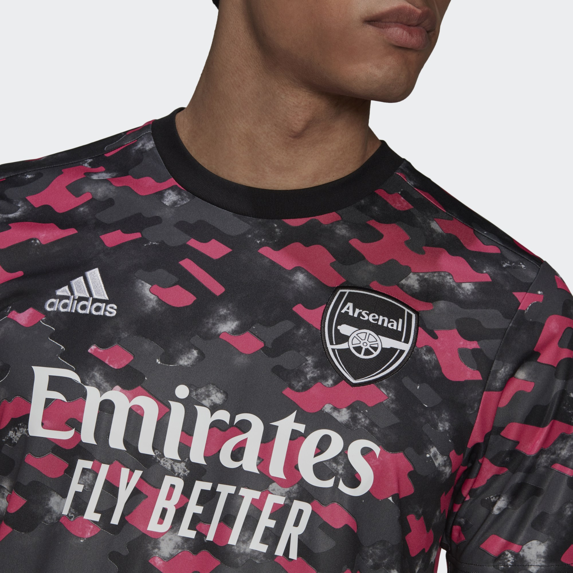 Arsenal Pre-Match Jersey - Pink / Dgh Solid Grey / Black - Football ...