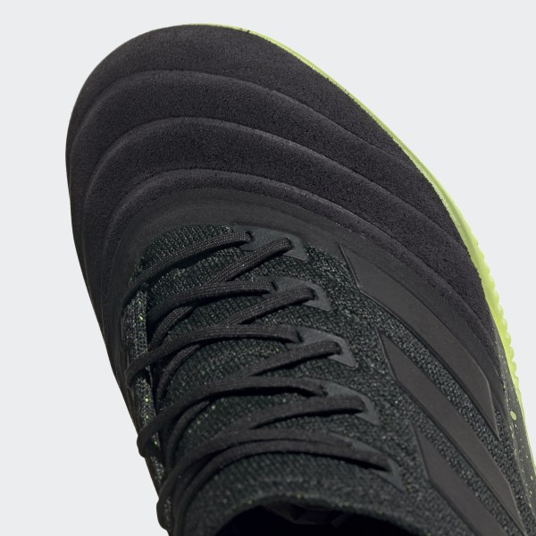Adidas Copa 19.1 IN Shoes - Core Black / Core Black / Solar Yellow ...