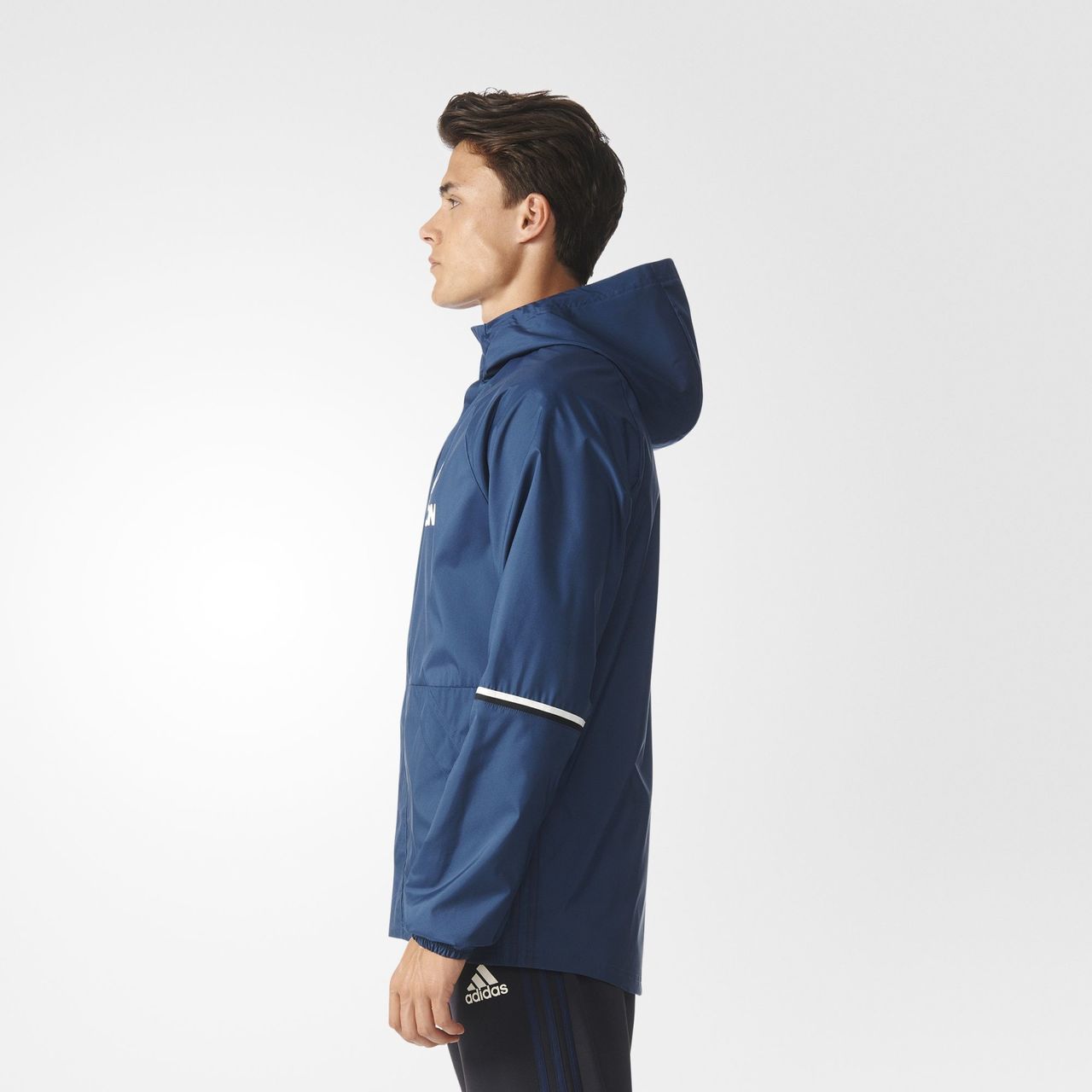 Adidas Manchester United FC All-Weather Jacket - Mineral Blue ...