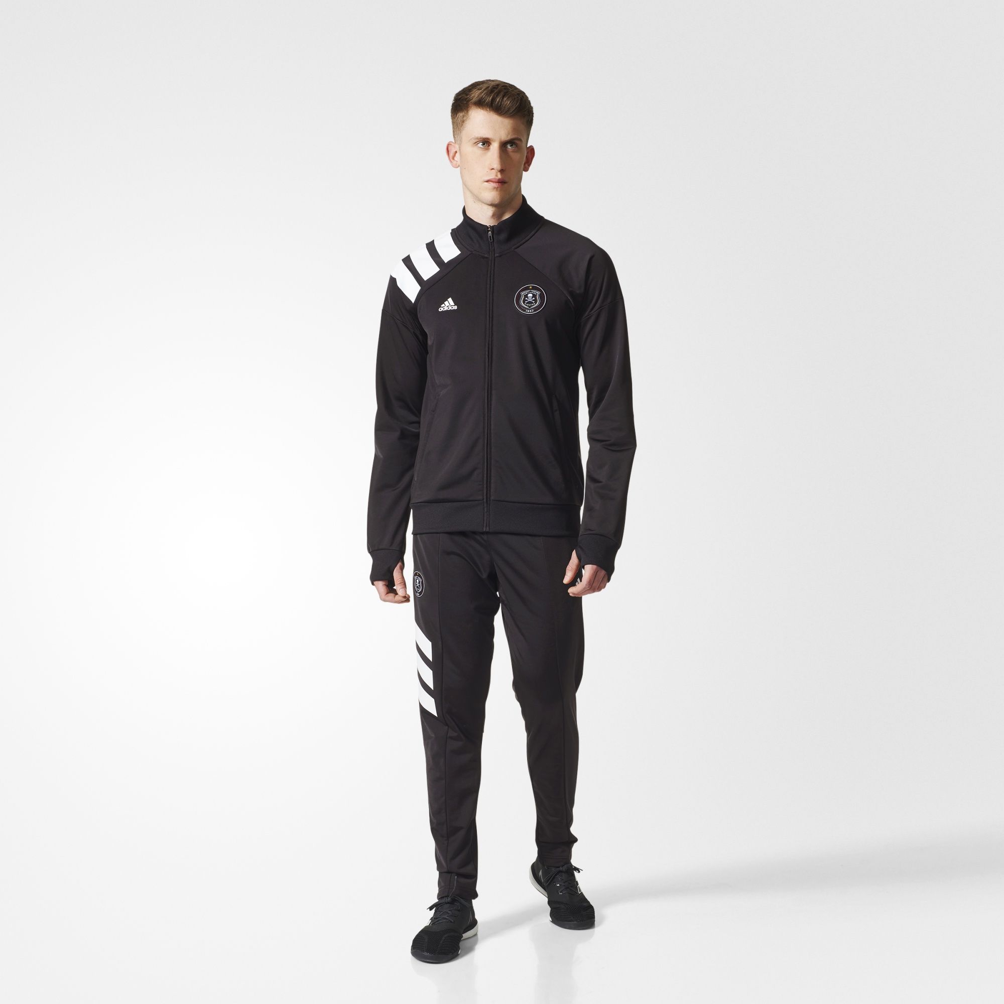Adidas Orlando Pirates FC Presentation Jacket - Black / White ...