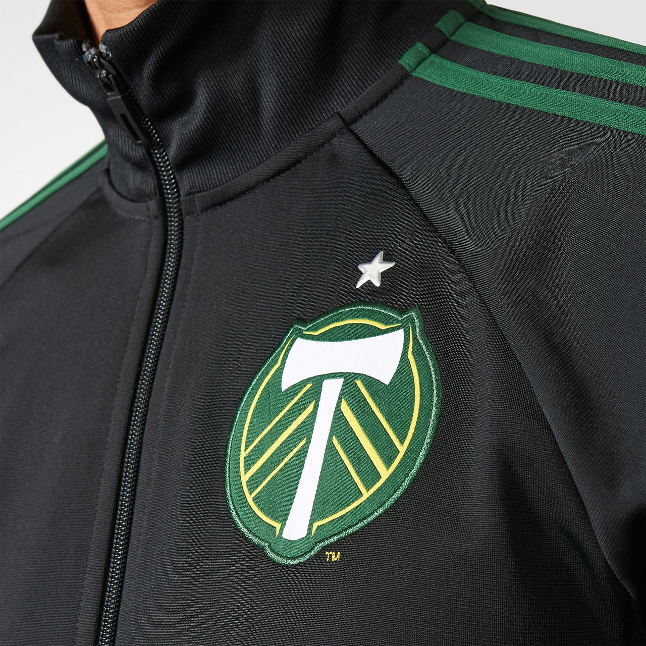 Portland Timbers 2017 Adidas Anthem Jacket - Black / Shock Slime ...