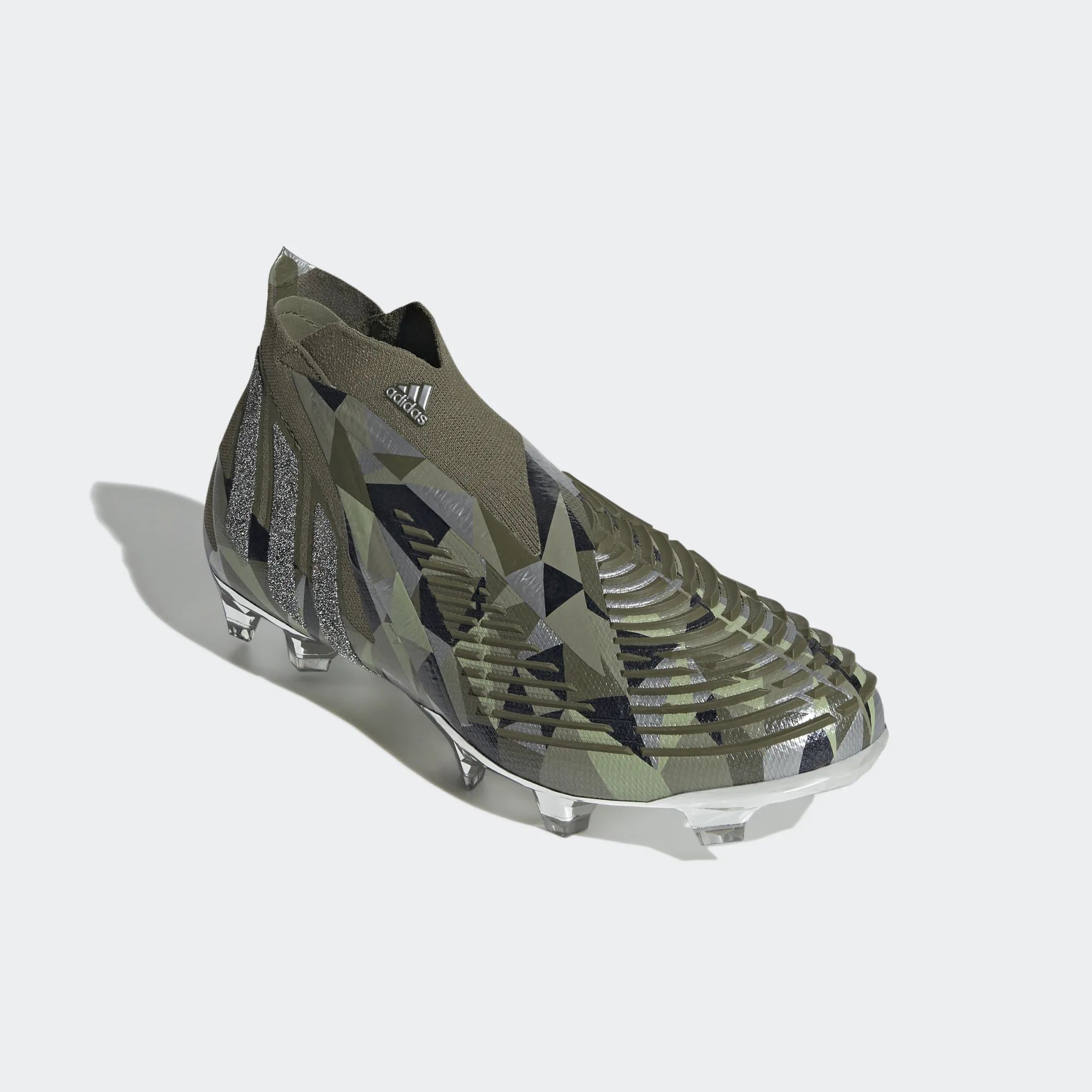 Adidas Predator Edge Crystal+ FG - Focus Olive / Silver Metallic ...