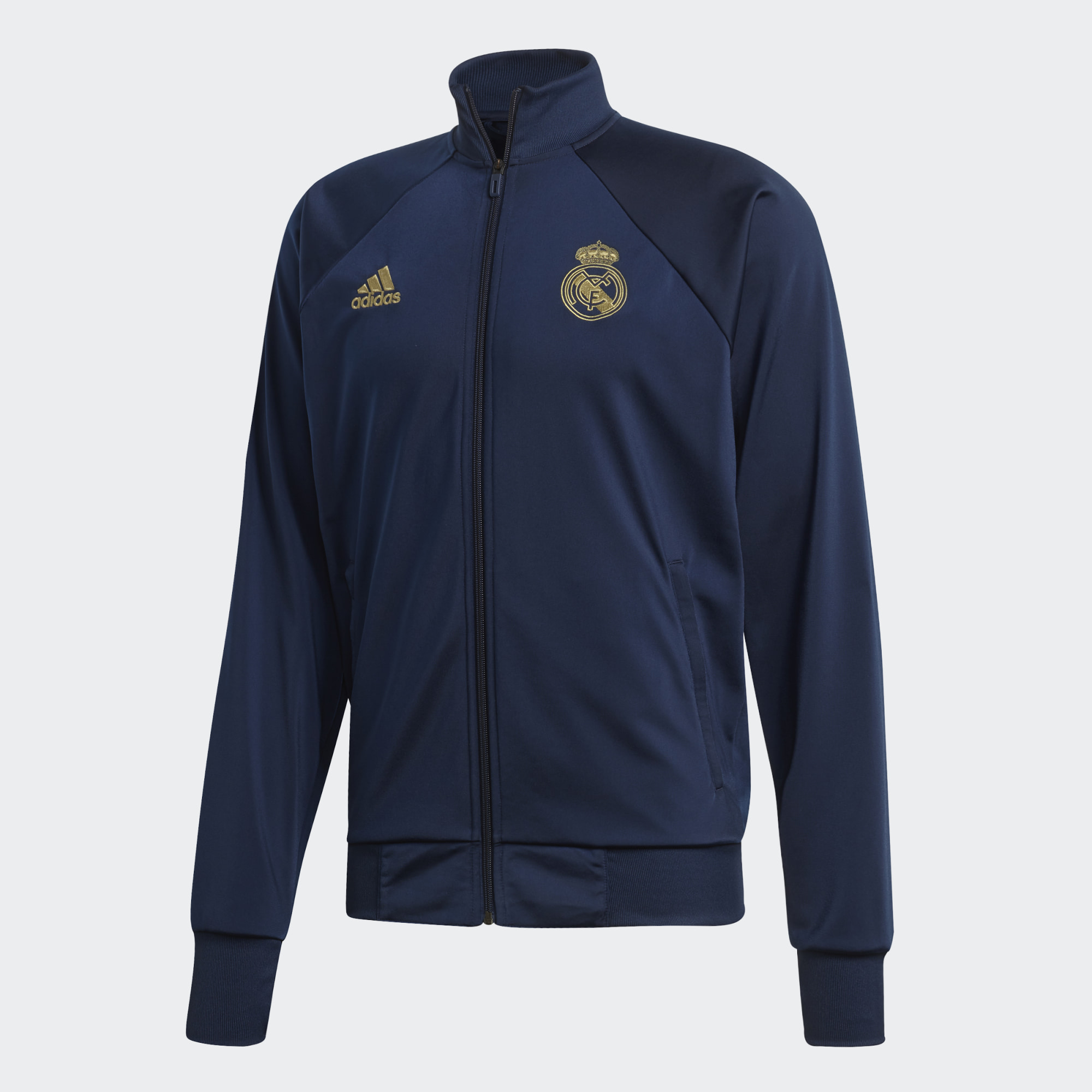 Adidas Real Madrid Icon Jacket - Night Indigo / Dark Football Gold ...