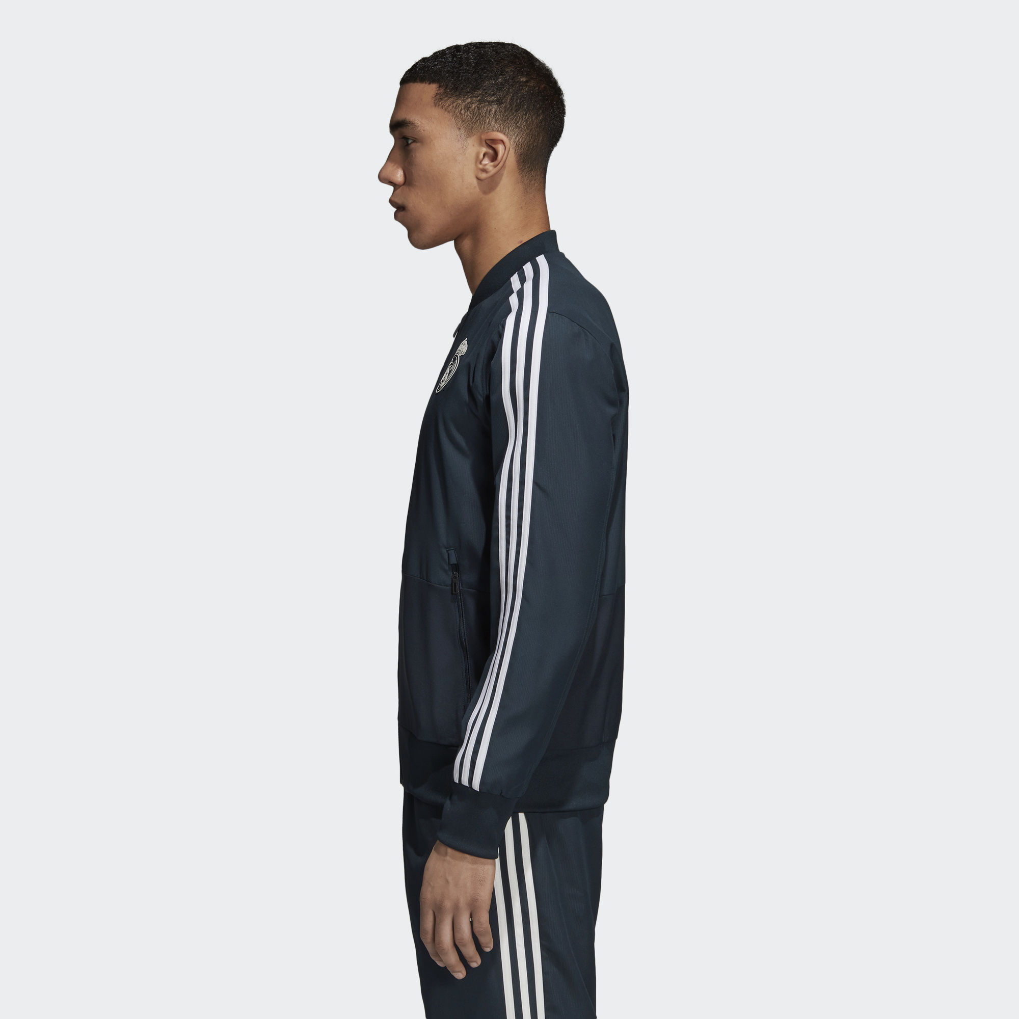 Adidas Real Madrid Presentation Jacket - Blue / Black / Core White ...