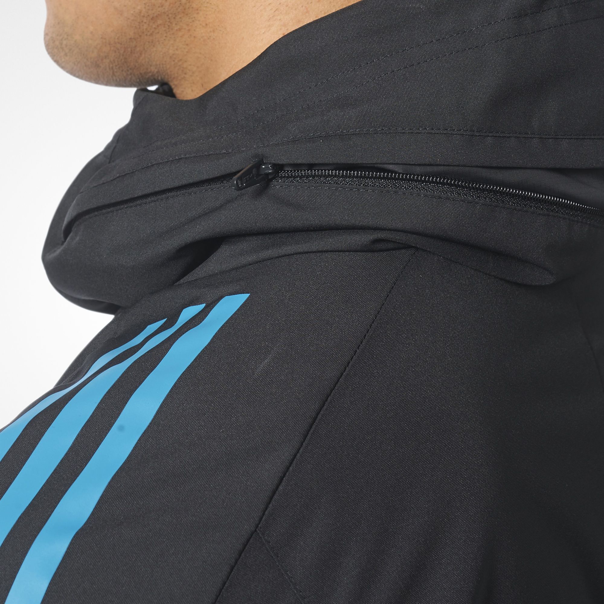 Adidas Real Madrid UCL All-weather Jacket - Black / Vivid Teal