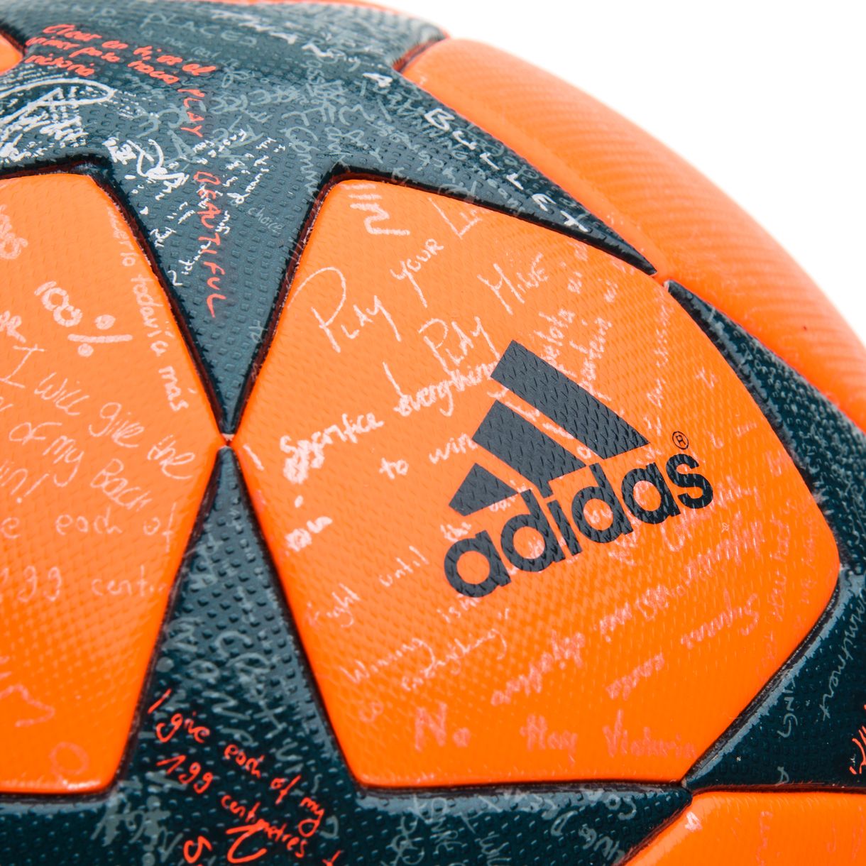 Adidas UCL Finale 16 Official Winter Match Ball - Solar Orange / Vapour ...