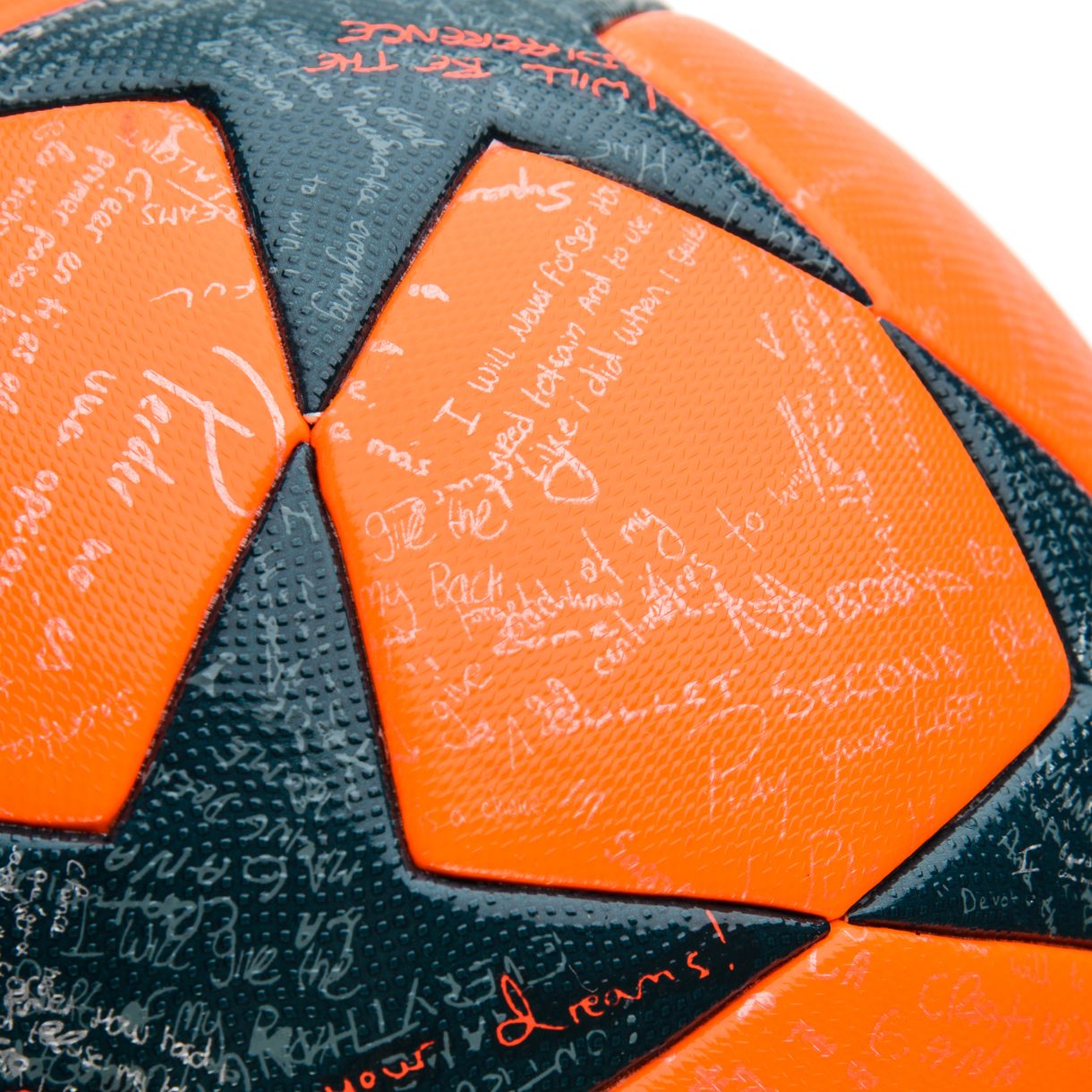 Adidas UCL Finale 16 Official Winter Match Ball - Solar Orange / Vapour ...