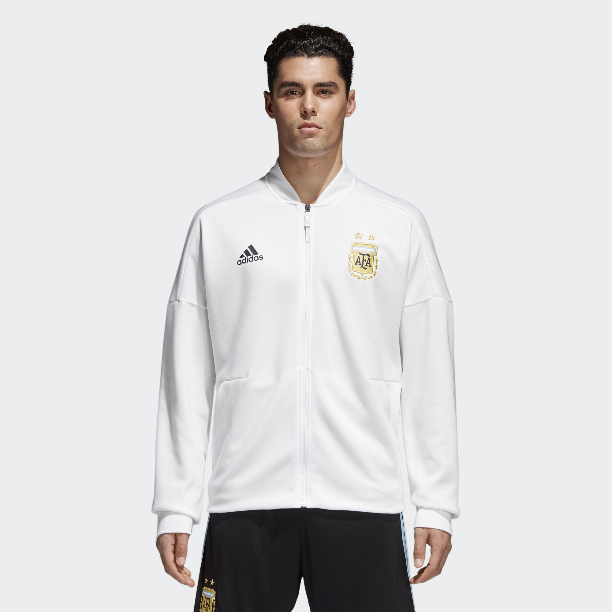 Argentina 2018 Adidas Z.N.E. Jacket - White - Football Shirt Culture ...