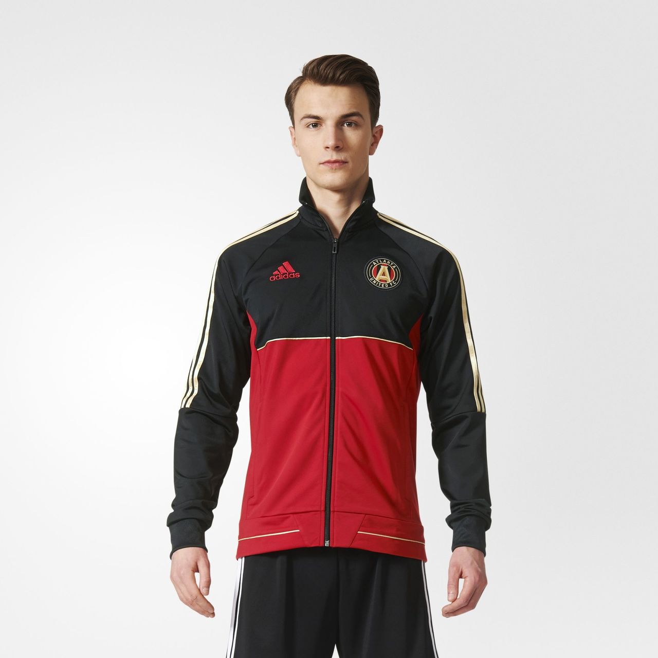 Atlanta United 2017 Adidas Anthem Jacket - Black / Victory Red / Light ...