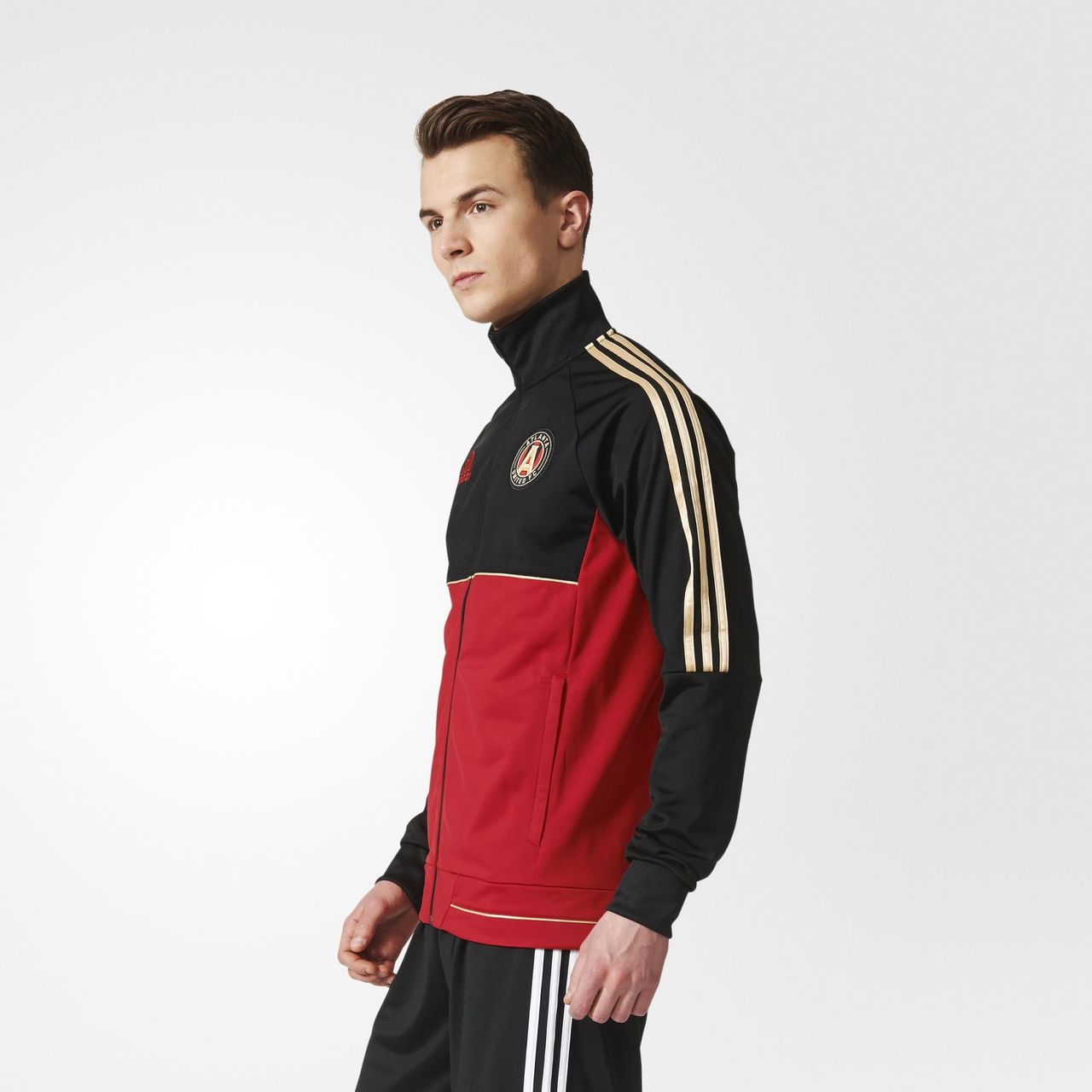 Atlanta United 2017 Adidas Anthem Jacket - Black / Victory Red / Light ...