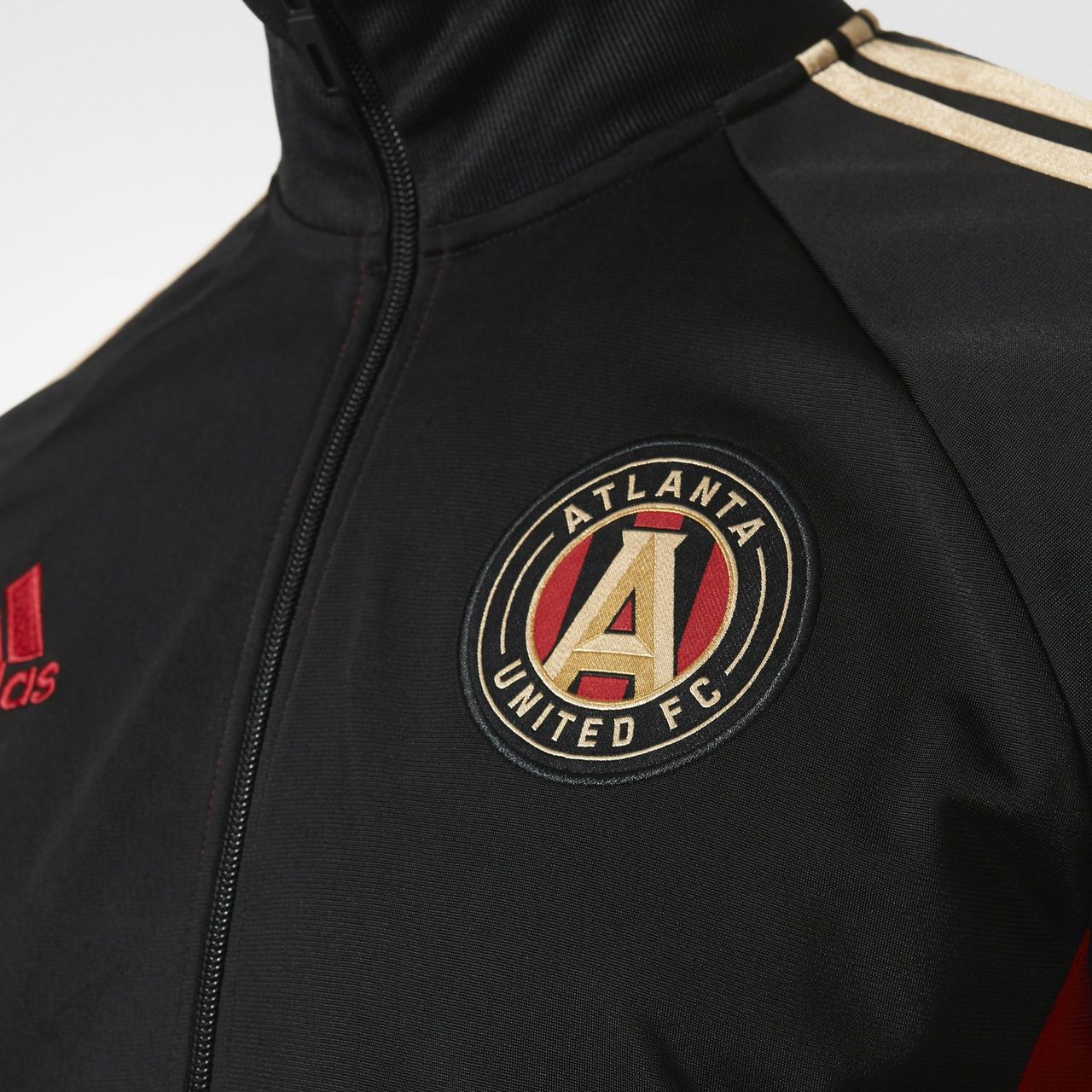 Atlanta United 2017 Adidas Anthem Jacket - Black / Victory Red / Light ...
