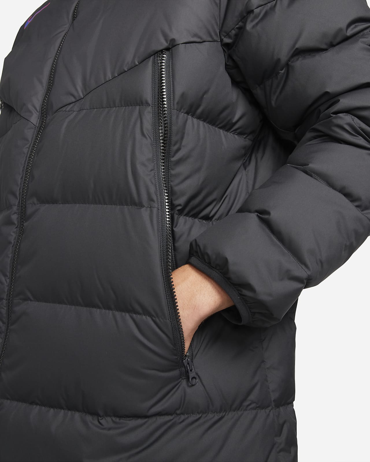 Barcelona 21/22 Strike Therma-FIT Football Down Jacket - Black / Hyper ...