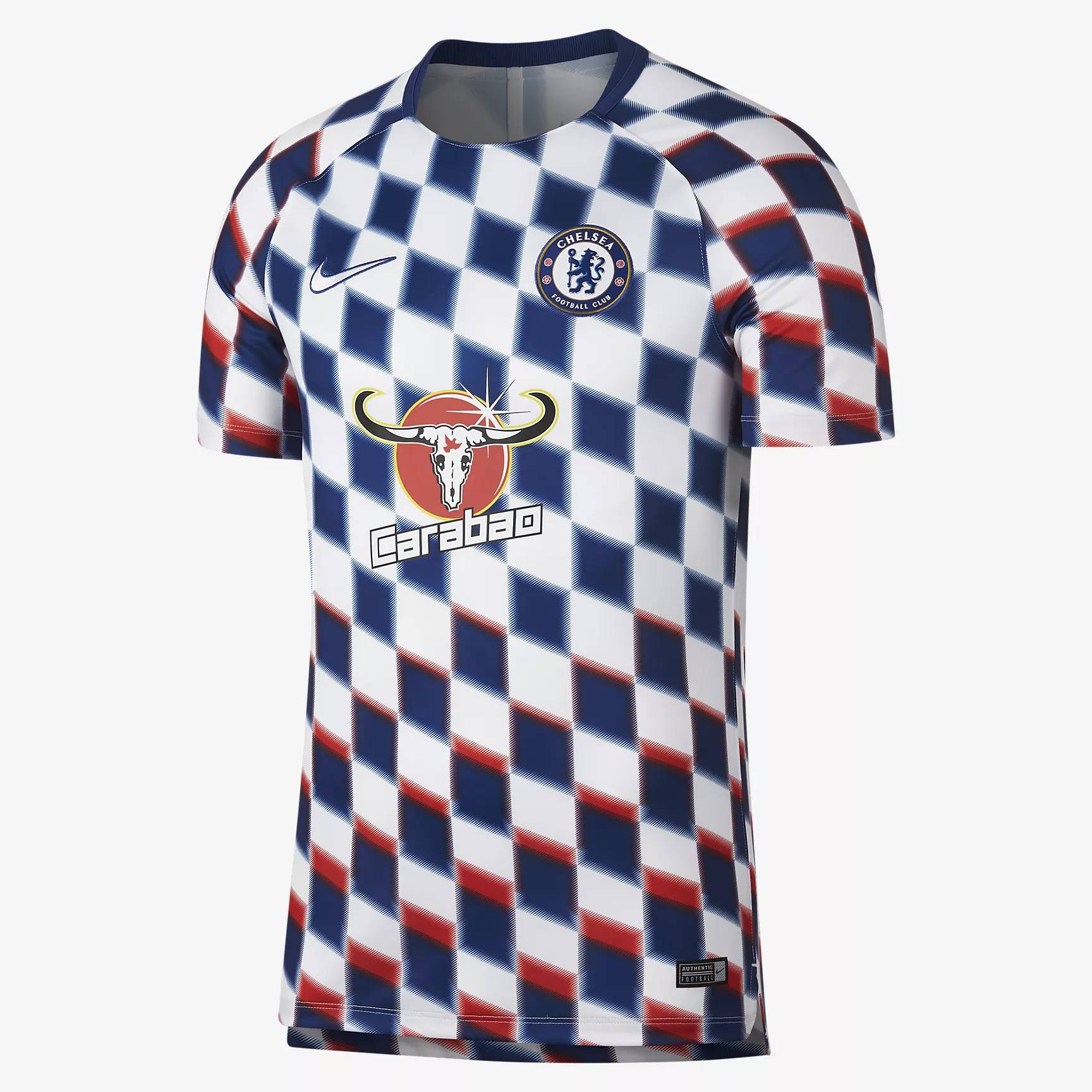 Chelsea FC Dri-FIT Squad Nike Football Top - White / White / Rush Blue ...