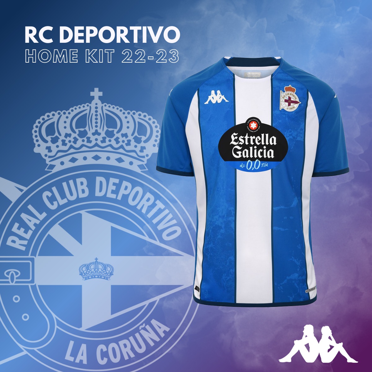 Deportivo La Coru a 2022 23 Kappa Home Kit Football Shirt Culture Deportivo La Coru a 2022 23 Kappa Home Kit Football Shirt Culture