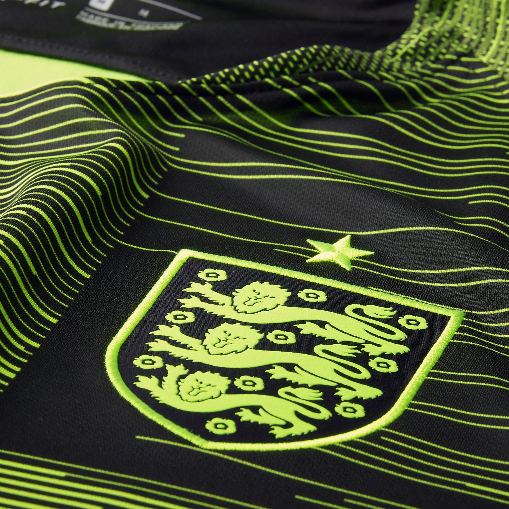 Nike England 2018/19 Pre-Match Football Shirt - Volt / Black / Volt ...