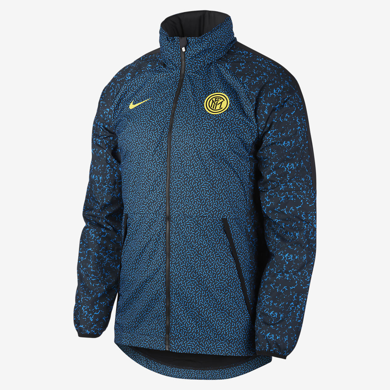 Inter Milan Graphic Football Jacket - Blue Spark / Black / Tour Yellow