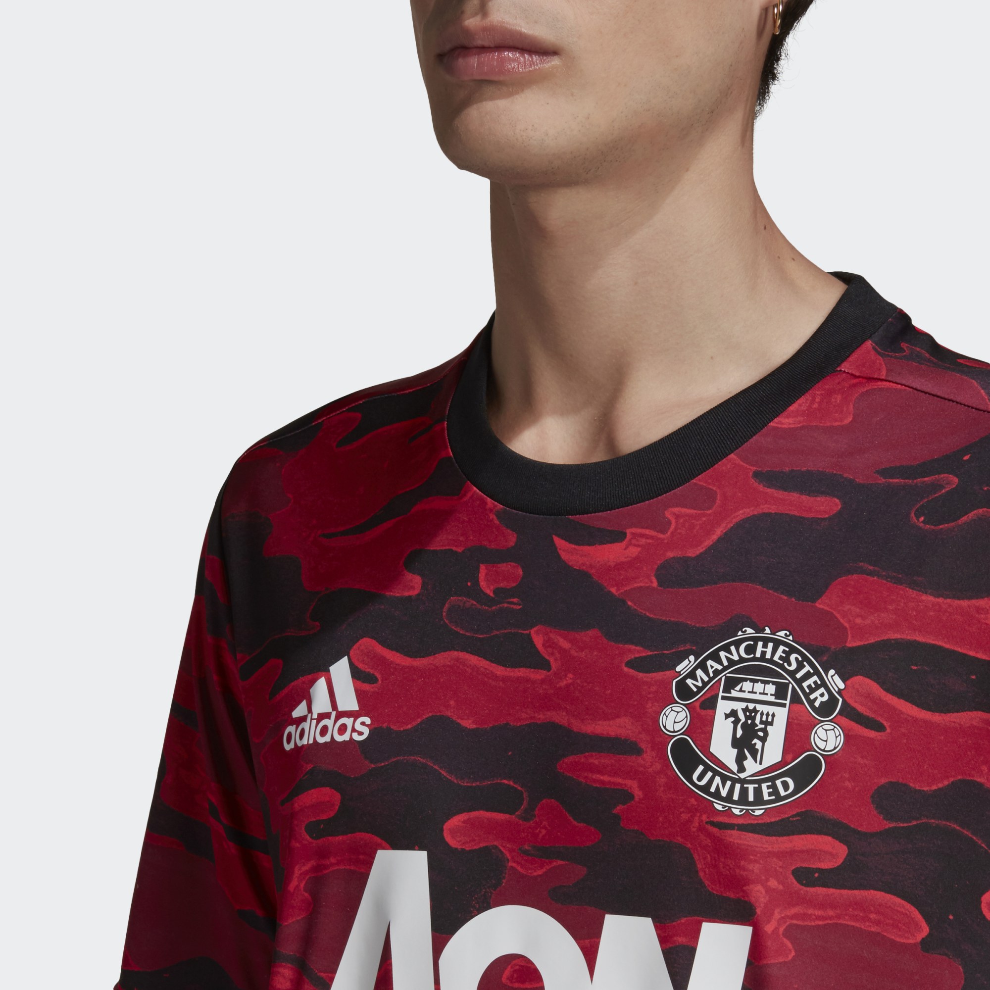 Manchester United 2020-21 Adidas Pre-Match Jersey - Glory Red / Black ...