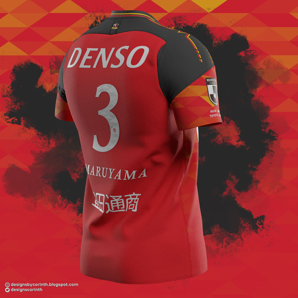 Nagoya Grampus Eight X Mizuno Home Shirt Concept by Corinth - Football ...