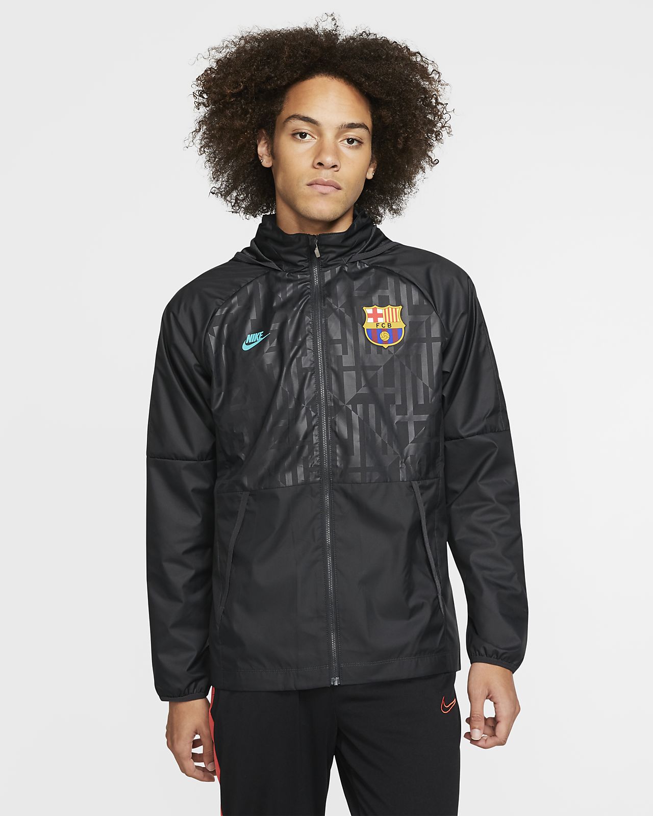 Nike FC Barcelona Football Jacket - Dark Smoke Grey / Cabana - Football ...